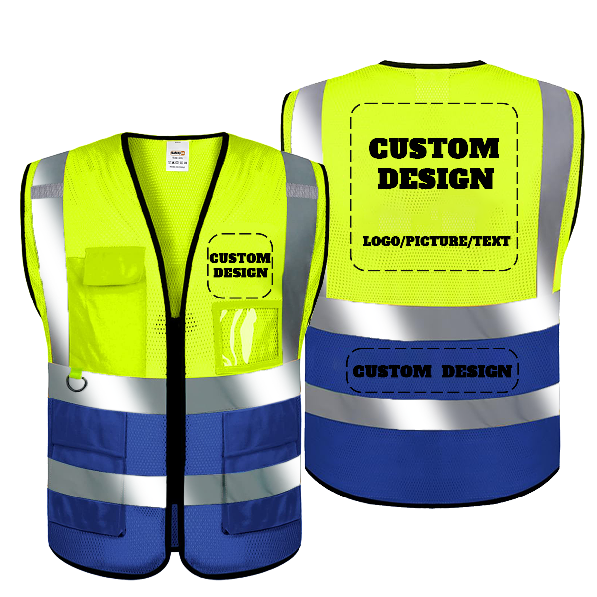 Custom Mesh Safety Vest with LOGO Personalized High Visibility Vest ...